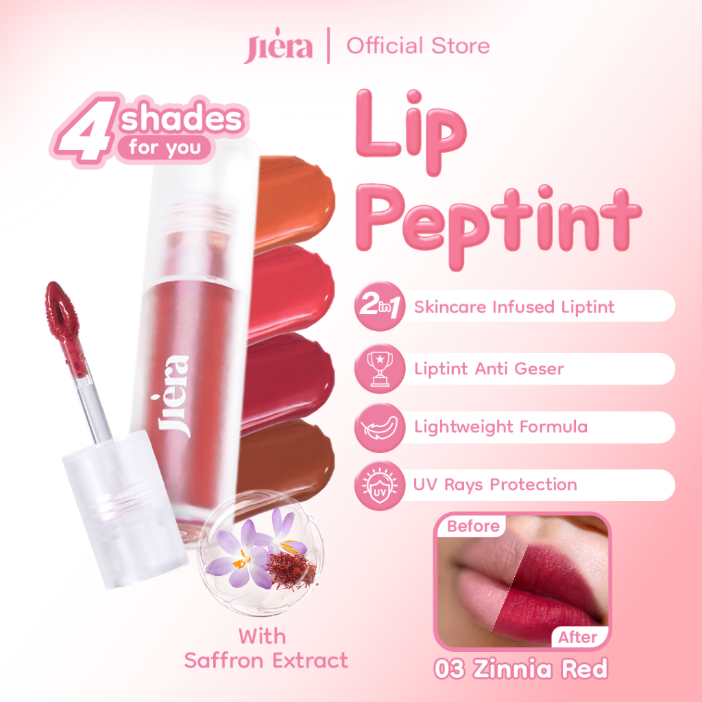 JIERA Lip Peptide with 2 in 1 Function Lip Tint & Lip Care, UV Rays ...