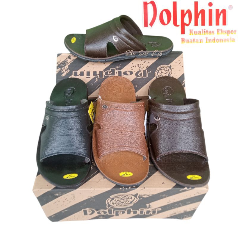Dolphin premium leather men's slide sandals classic series Men's ...