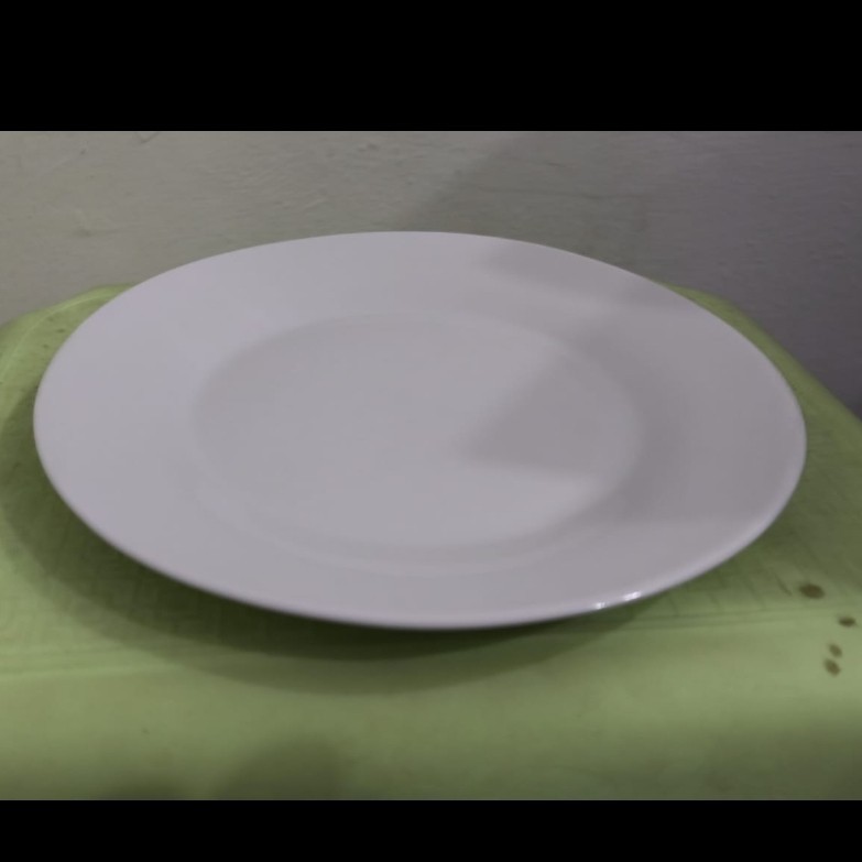 Pyramid Ceramic Flat Plate 9" Plain White Porcelain Plate Standard ...