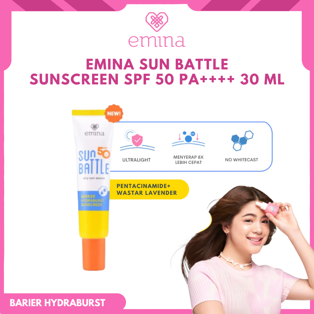 Emina Sun Battle Spf 50 Pa++++ Barrier Hydraburst Sunscreen 30ml | Shopee Malaysia