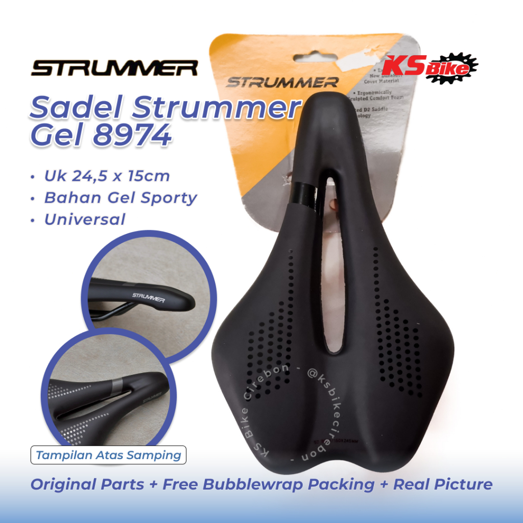 Strummer Gel Bicycle Gel Saddle 8974 Sporty Roadbike Seat Folding MTB Mountain Bike Cushion Seat ...