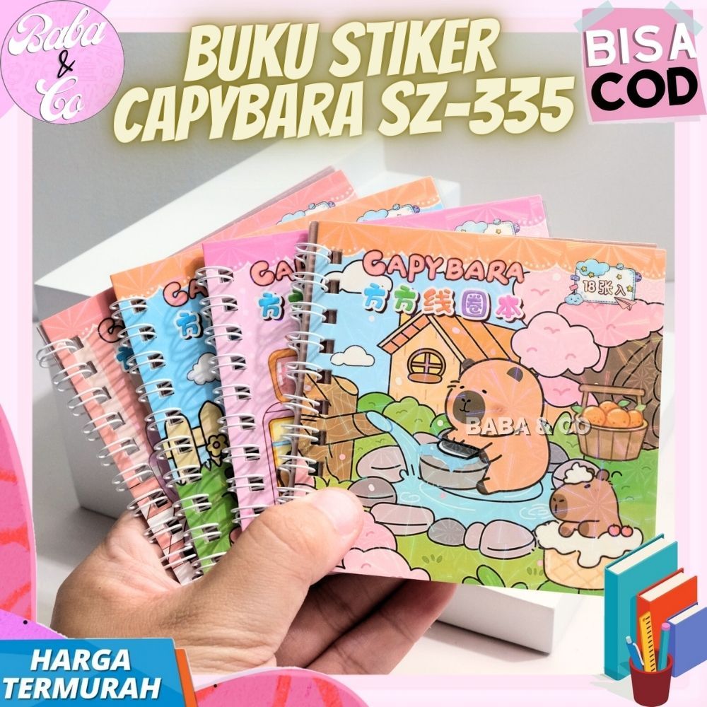 Capybara STICKER BOOK NOTEBOOK CAPYBARA SZ-335 STICKER CUTE UNIQUE CUTE ...