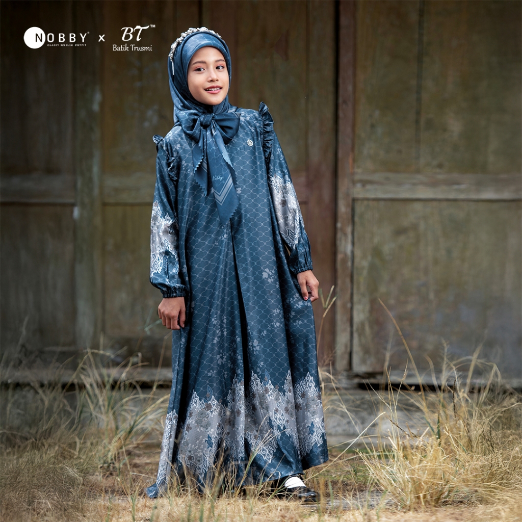 Nobby X Batik Trusmi Arundaya Dress Kids Sarimbit Collection Ramadhan ...