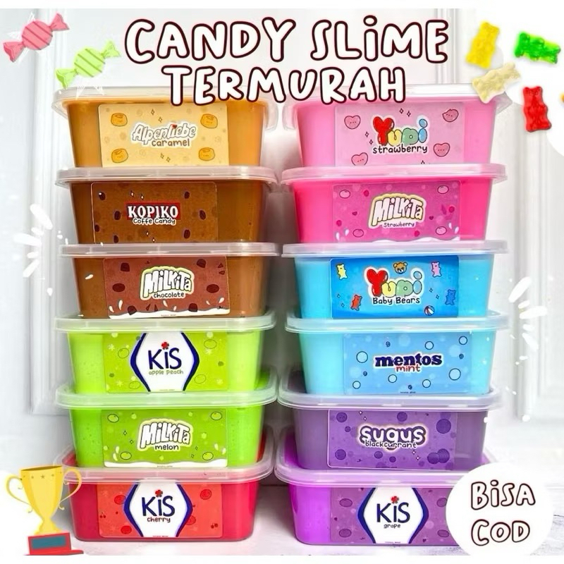 Candy Slime by Slime Bandung | Tofu Slime | Slime Slime | Shopee Malaysia