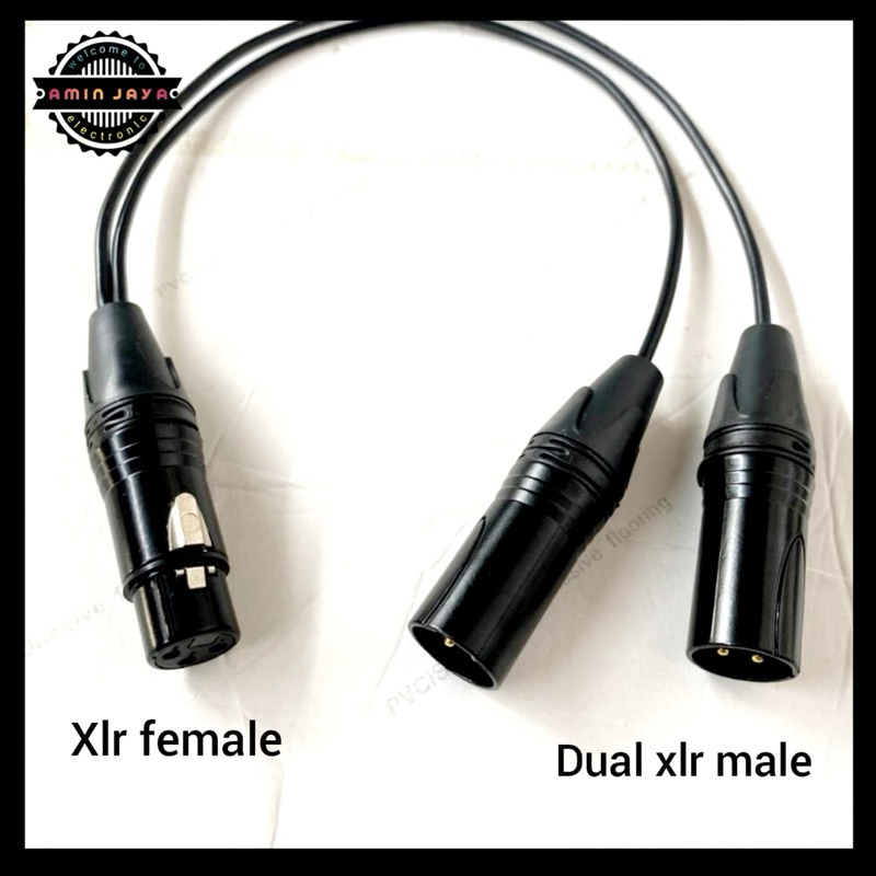 Xlr female to two xlr male cable / xlr femalr to two xlr male branch ...