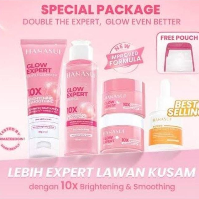 Hanasui Flawless Glow Package 10 Skincare - Day Cream - Night Cream ...