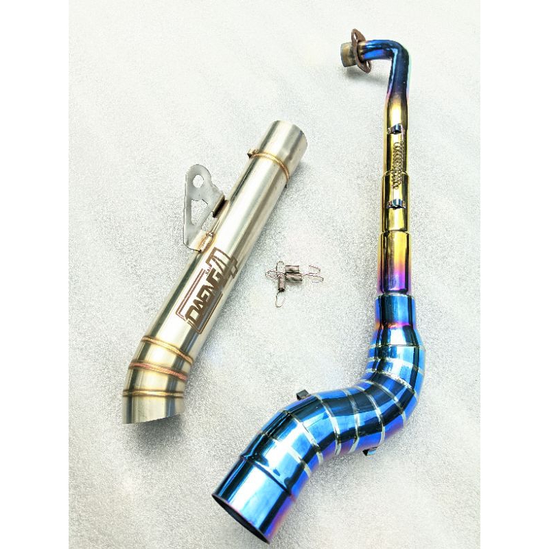Daeng sai4 Pipe 51mm canister conical open specs exhaust Pipe for Wave ...