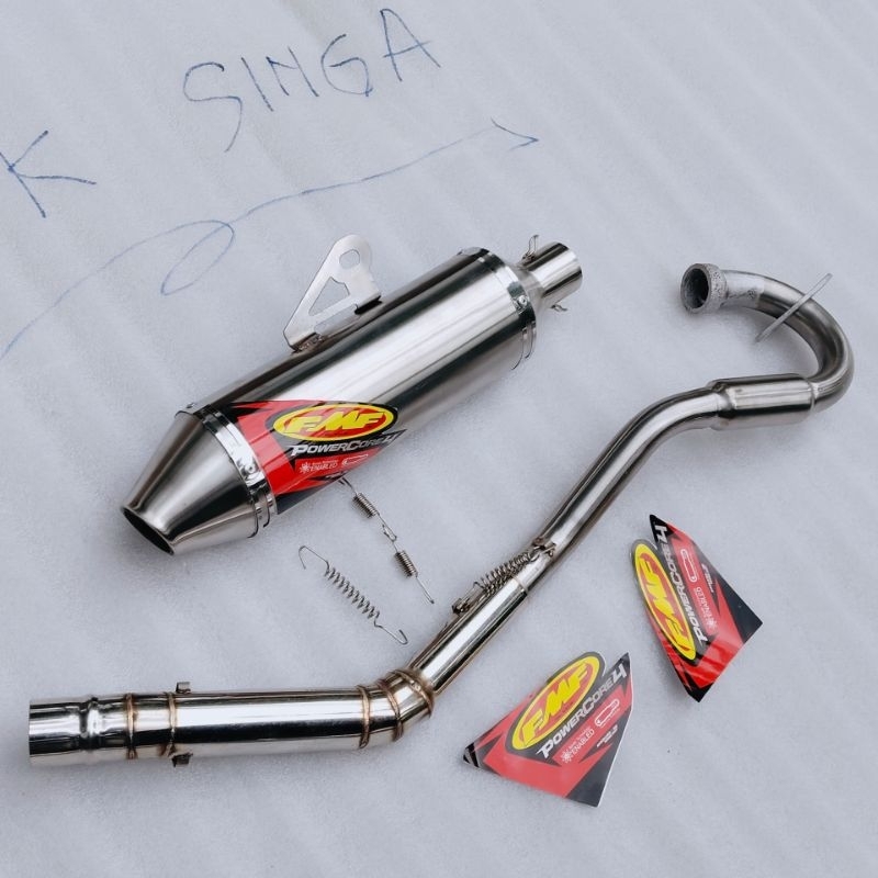 Fmf POWERCORE4 exhaust Racing pipe Canister 38mm + Big elbow Full set ...