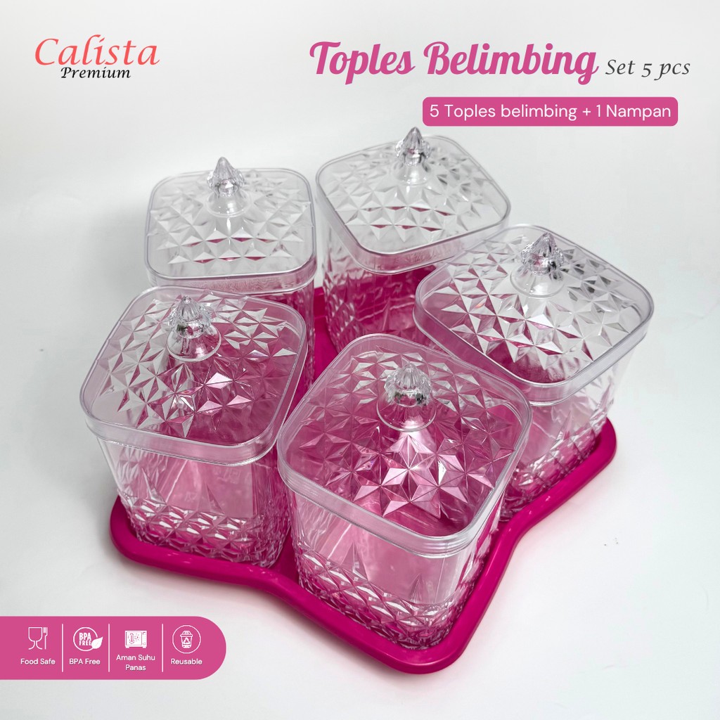 Calista LEBARAN JARS 1 SET CONTAINS 5 PCS AESTHETIC JARS SNAK CANDY ...