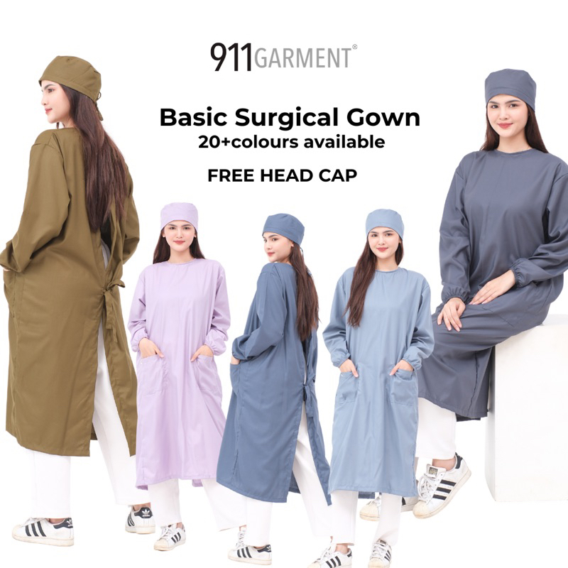 911 Garment - APD Medical Gown Toyobo FREE HEADCAP for Men Women Unisex ...