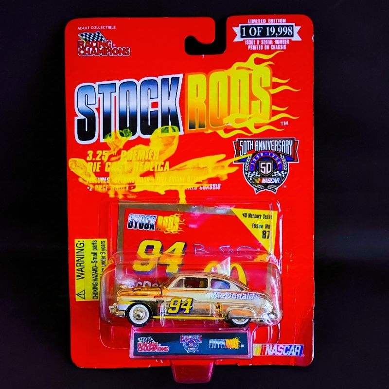 Racing CHAMPIONS '49 MERCURY SEDAN GOLD CHROME STOCK RODS - 50TH ...