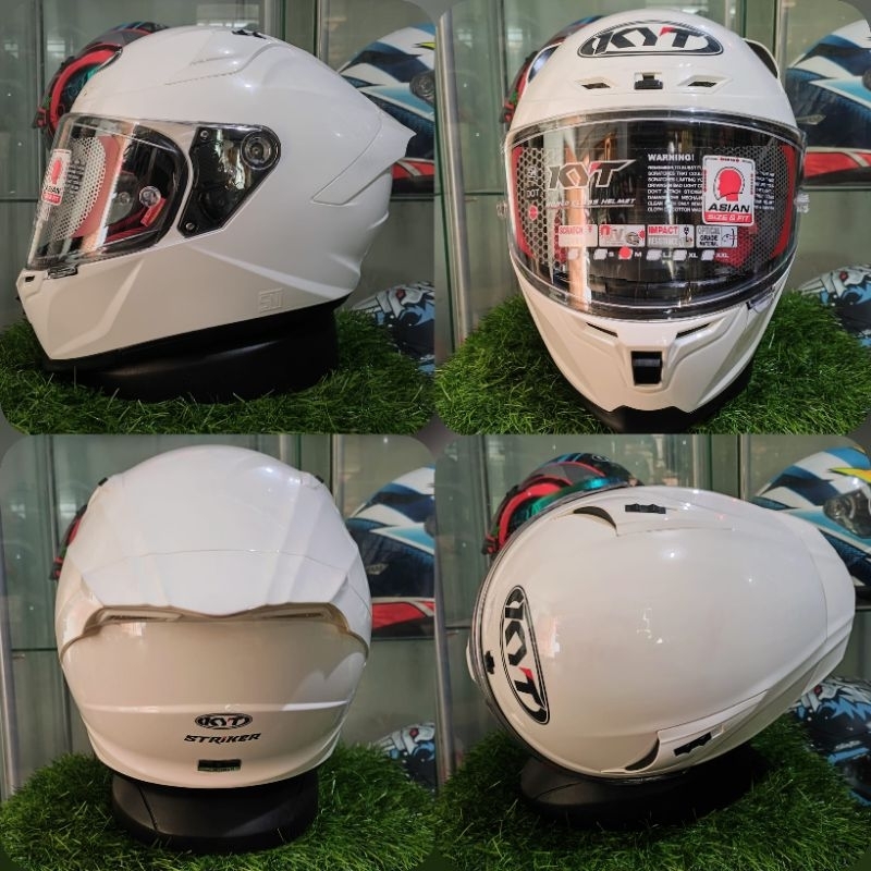 Kyt STRIKER SOLID WHITE ORIGINAL KYT | Shopee Malaysia