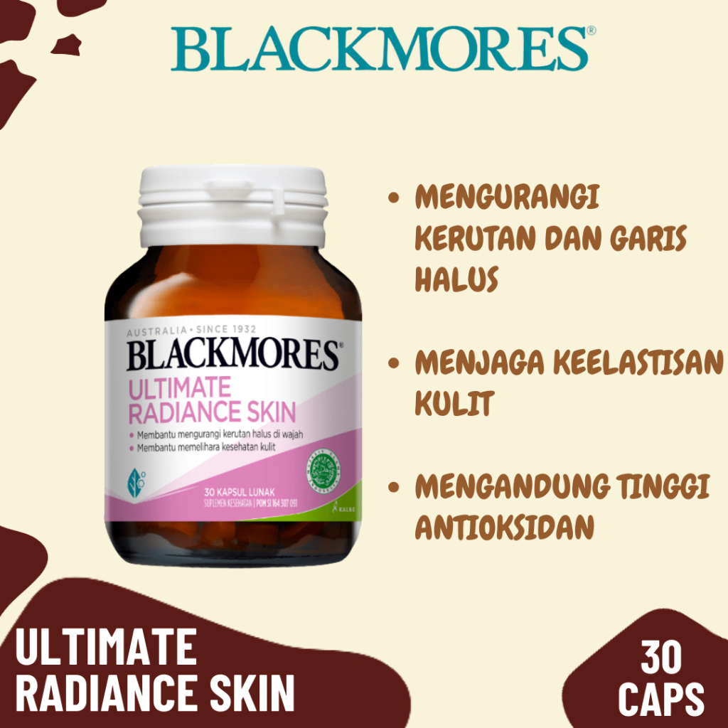 Blackmores Ultimate Radiance Skin 30 Tablets - Food Supplement | Shopee ...