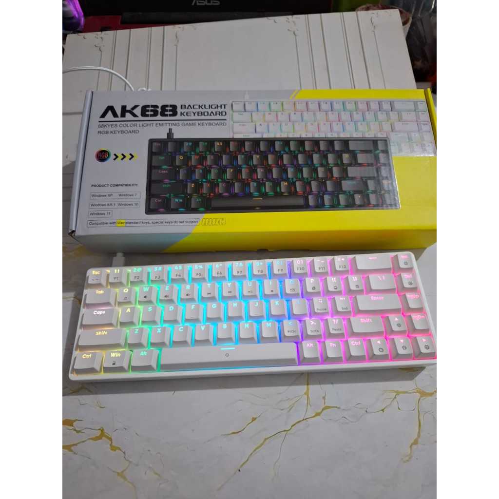 Gaming keyboard AK68 backlight keyboard | Shopee Malaysia