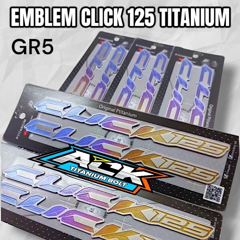 Original body click 125 titanium gr5 logo Emblem, complete color, price ...