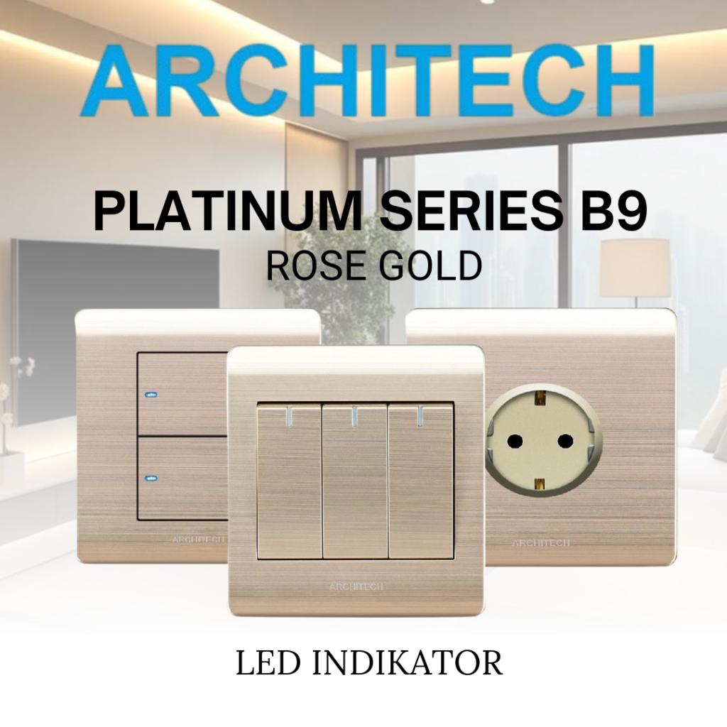 Architech Rose Gold Platinum Switch / Light Switch / Socket / Switch ...