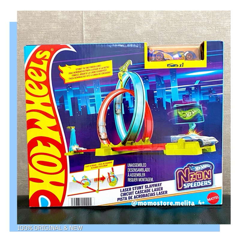 HOT WHEELS Neon Speeder Laser Stunt Slamway Track Set | Shopee Malaysia