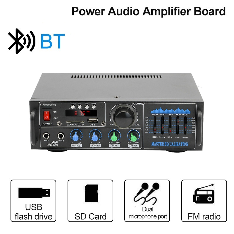 Zhengying LED Display Equalizer bluetooth Amplifier Audio Stereo Power ...