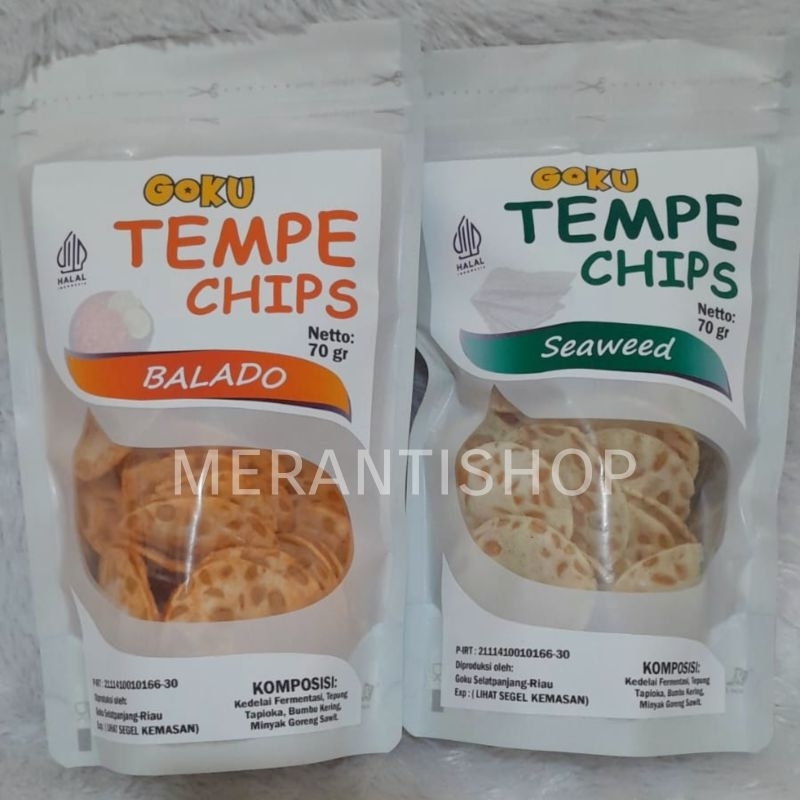 Selatpanjang typical Tempeh Chips Crackers 70grams / Savory Goku Tempeh ...