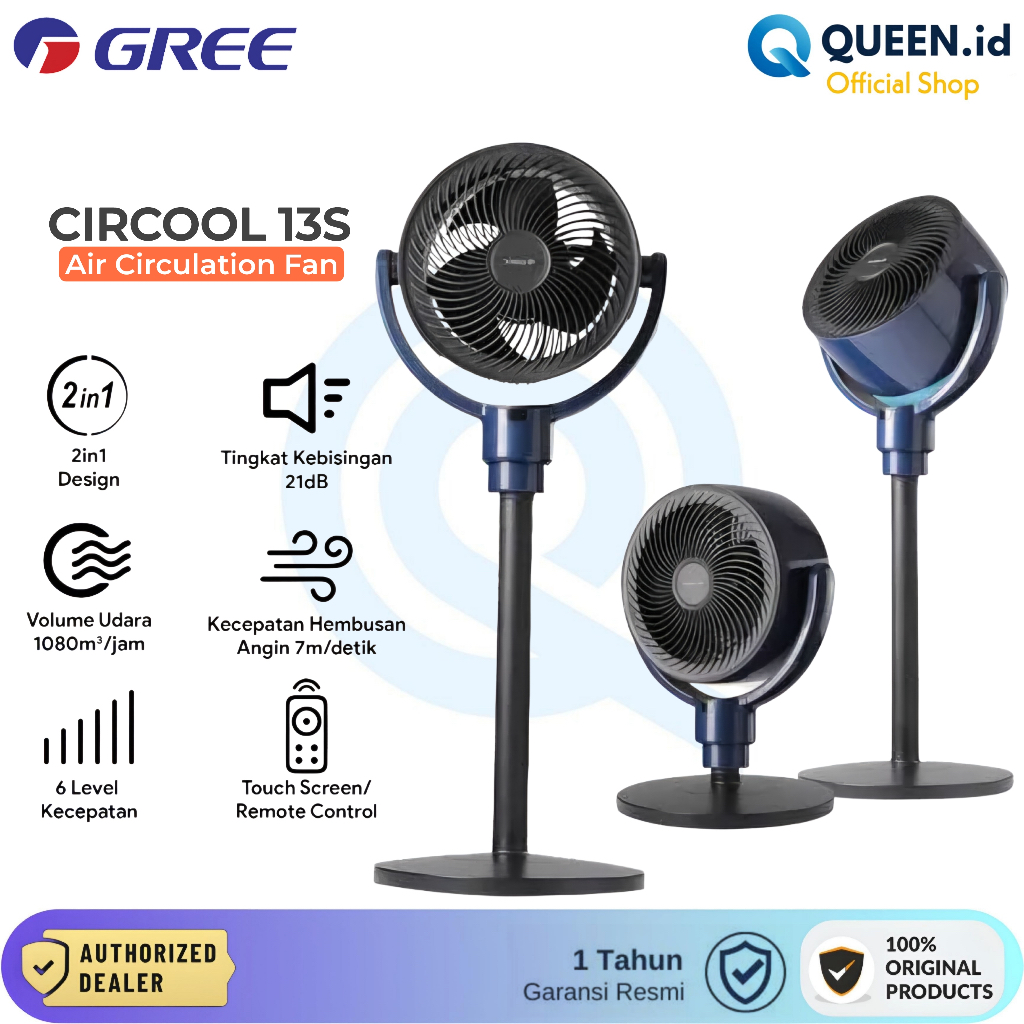 Gree CIRCOOL13S Air Circulation Fan Plasma Ion Fan 2in1 Table and Floor ...
