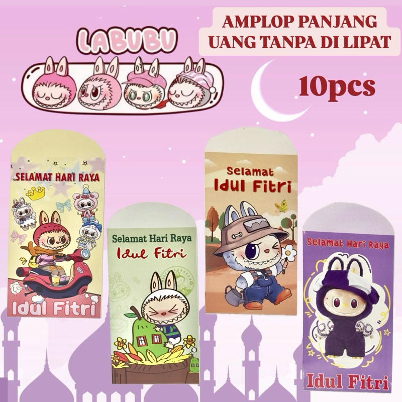 Newest Joyful Labubu Eid Envelopes 2025 / Labubu Short Envelopes ...