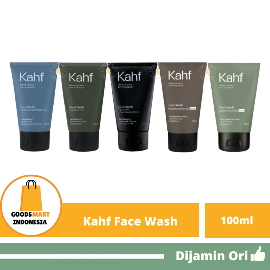 Kahf Face Wash Scrub 100ml Men's Facial Soap | Oil and Acne Care | Skin ...