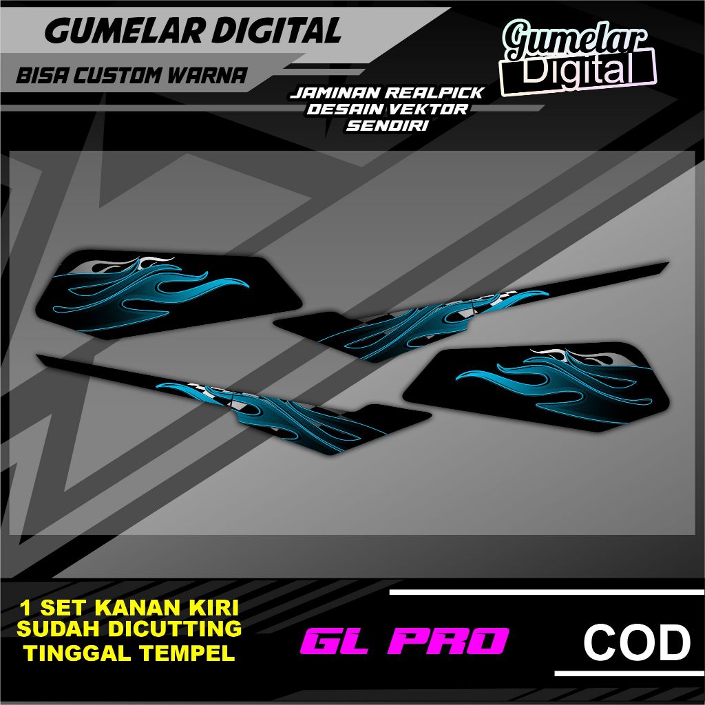 Simple STRIPPING HONDA GL PRO API LIVERY SS BLUE V2 ALREADY CUT, JUST ...