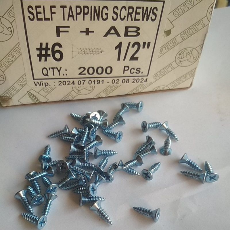 KAYU Wooden Screws 1,2 Cm FAB Screws Retail 6 x 1/2 Contents 100 pcs ...