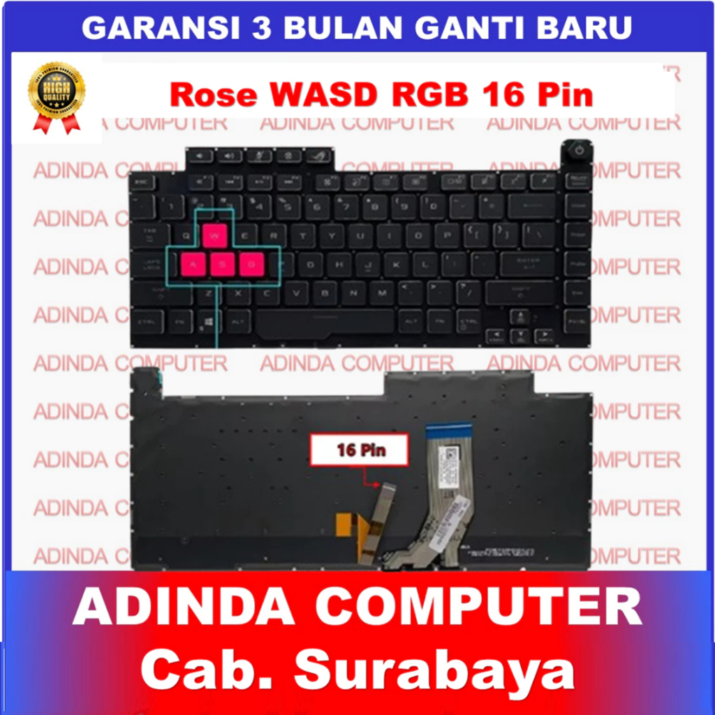 Asus ROG Strix Scar III G531 G531GW G512 G512L G512LI G512LU Rose WASD Keyboard 16 Pin | Shopee ...