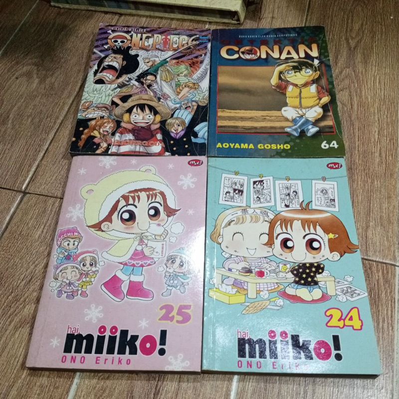 Draw comic, one piece, Conan, miiko, Yuyu hakusho, p.man superkid, used condition, second hand ...