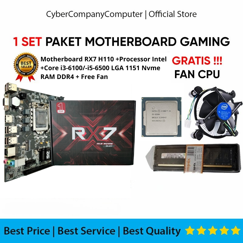 Mainboard Package RX7 H110 Core i3/i5 Gen 6 - Mobo Socket LGA1151 INTEL ...