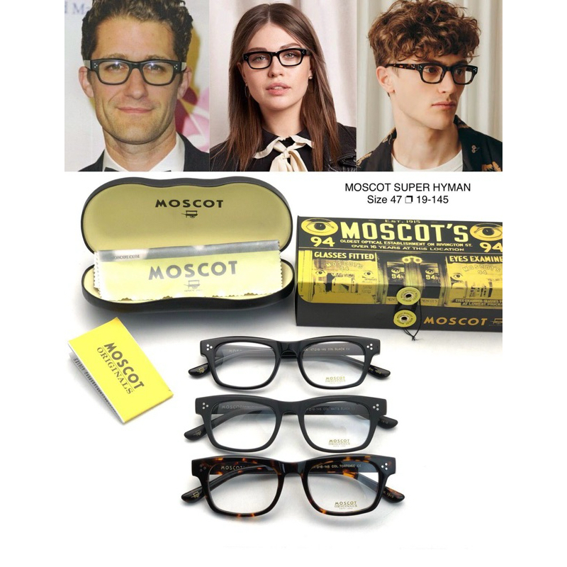 HITAM Moscot MSCT HYMAN Glasses, Korean Men's Women's Fashion, Acetate ...
