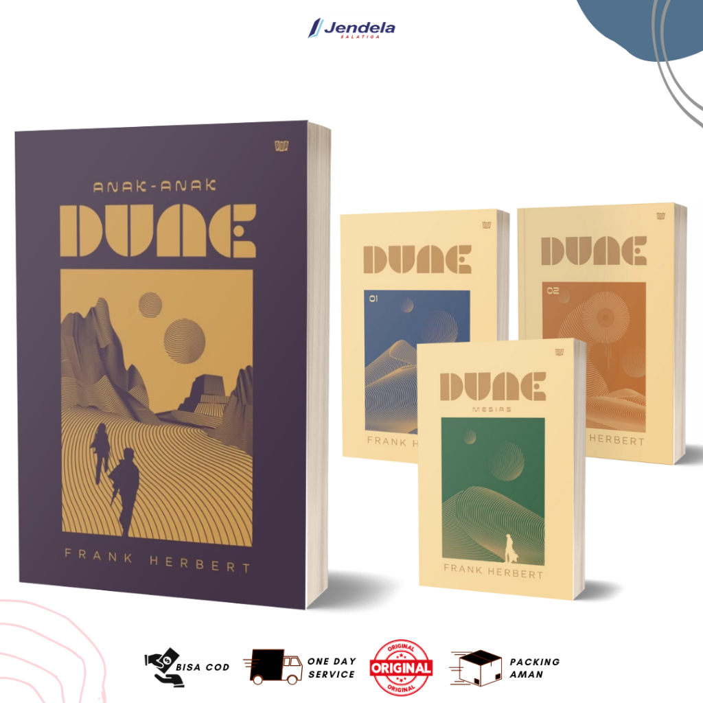 Dune Novel 1, 2, Messiah, & Children Dune by Frank Herbert - Gramedia ...