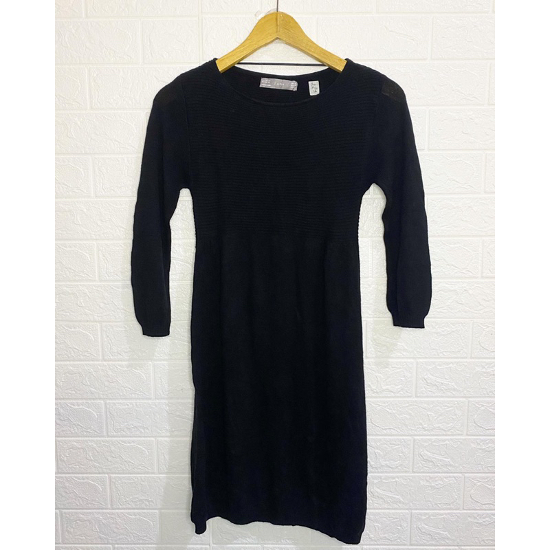 HITAM Zara black mini dress (defek) | Shopee Malaysia