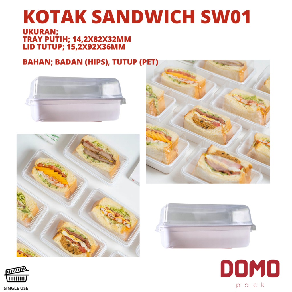 Mika Sandwich Tray Sandwich Box contains 50 pcs | Shopee Malaysia