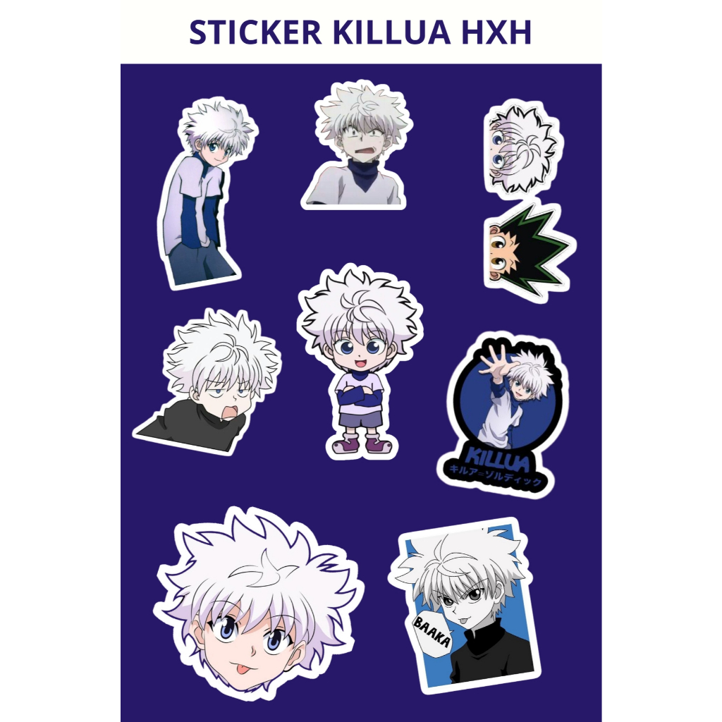 Killua HXH Custom Non Cutting Sticker 10x15cm - Cool Aesthetic Sticker ...