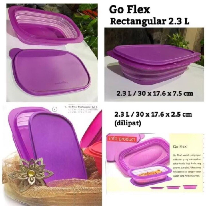 TUPPERWARE GO FLEX RECTANGULAR 2,3L | Shopee Malaysia