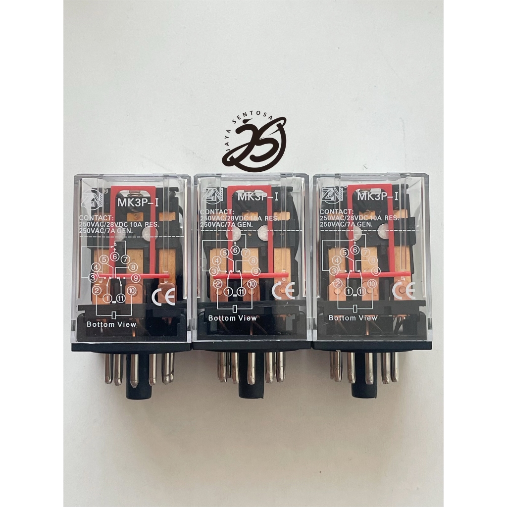 Relay MK3P 12V MK3P 24V MK3P 220V BRAND ZN 11 PIN RELAY MK3 P 220VOLT ...