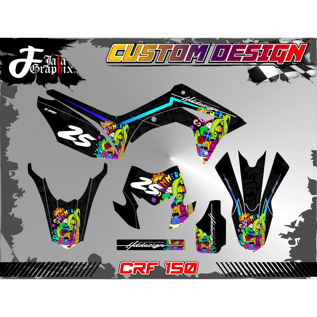 Honda CRF 150 L FULL BODY DECAL STICKER FREE CUSTOM DESIGN | Shopee ...
