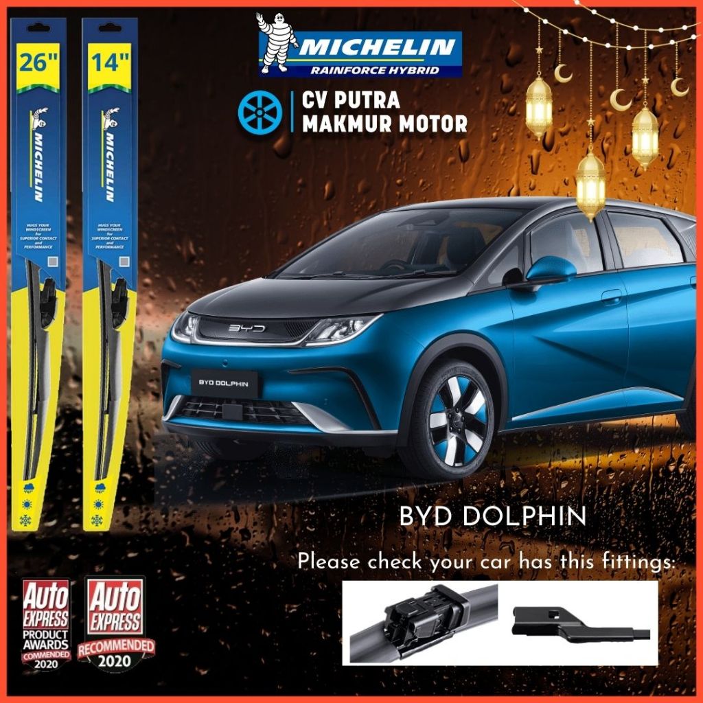 Michelin RAINFORCE HYBRID WIPER FOR BYD DOLPHIN | Shopee Malaysia