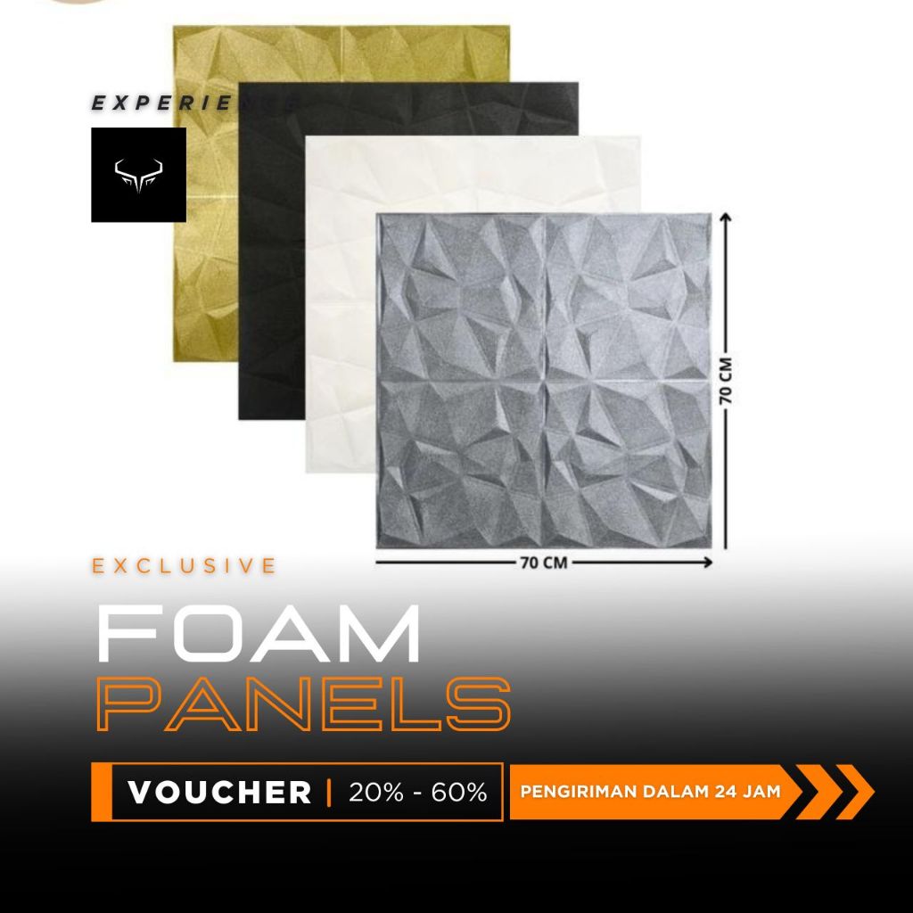EX Wallpaper Foam 3D Brickfoam 70cm x 70cm Foam Panels Thickness 5mm ...