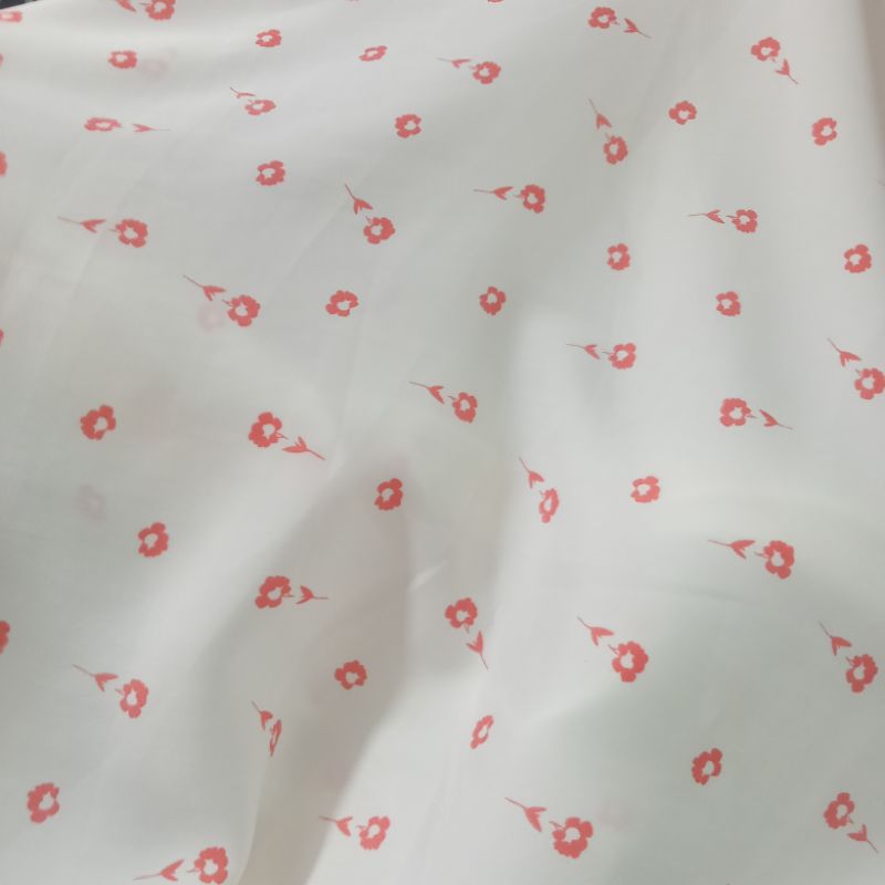 Imported Floral Motif Baby Silk Satin Fabric - Korean Silk Fabric ...