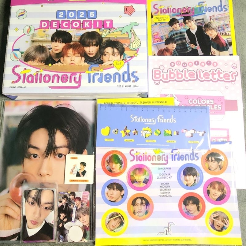 [SHARING] Txt - Official Deco Kit 2025 Stationery Friends Photobook / Note / Memo pad / Sticker ...