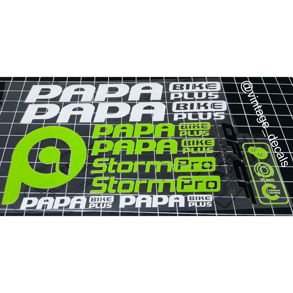 Ticker decals balance push BIKE PAPA BIKE PLUS flash runner storm pro ...