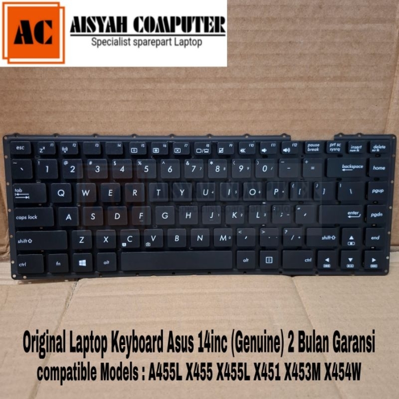 Original Asus A455L A455LA A455LF A455LD A455LM A455LN KEYBOARD ...