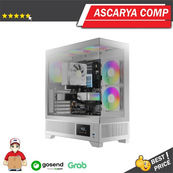 Case GAMDIAS ATLAS M1 ARGB 3XFAN ARGB With Digital Display - WHITE ...