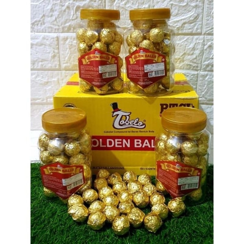 Tobloo GOLDEN BALL CHOCOLATE BALL JAR CONTENTS 40 (EXP 2026) | Shopee ...