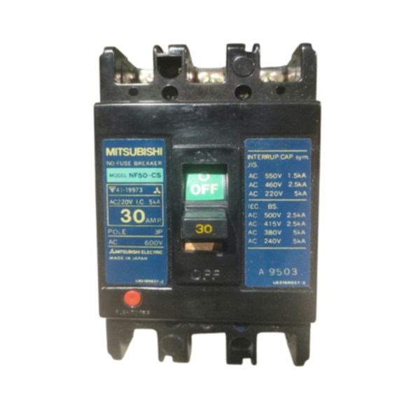 No Fuse Breaker NFB MCCB 3P Mitsubishi NF50-CS NF 50CS 30A | Shopee ...