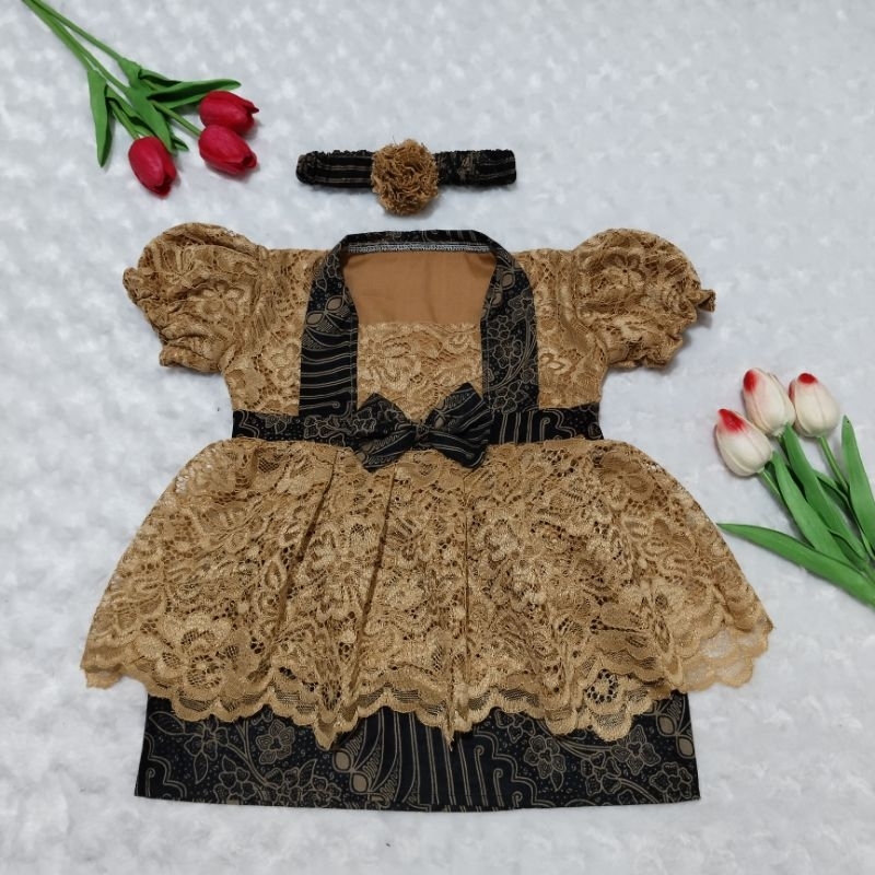 Baby KEBAYA / GIRLS' KEBAYA / BABY GIRLS' KEBAYA SET Kinan Light Brown ...