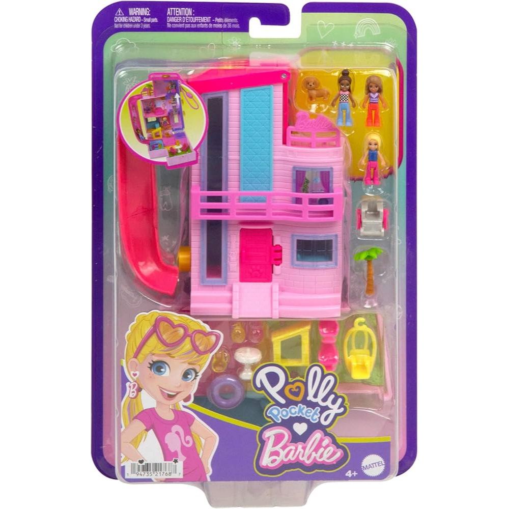 Polly Pocket Barbie Dreamhouse Compact Dollhouse Toy Set | Shopee Malaysia